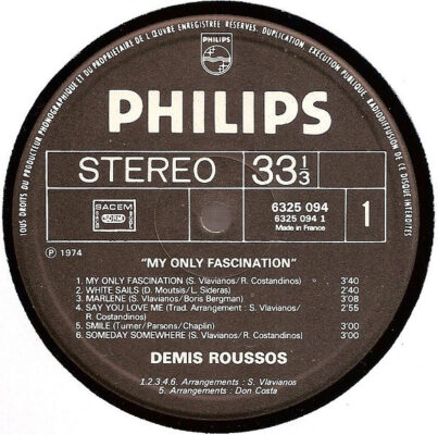 Démis Roussos* – My Only Fascination – Viniloteca